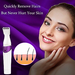 Veru ETERNITY 4 in 1 Electric Face Shavers for Womens with Facial Hair Removal for Women with Bikini Trimmer, Nose Hair Trimmer, Eyebrow Trimmer USB Charger