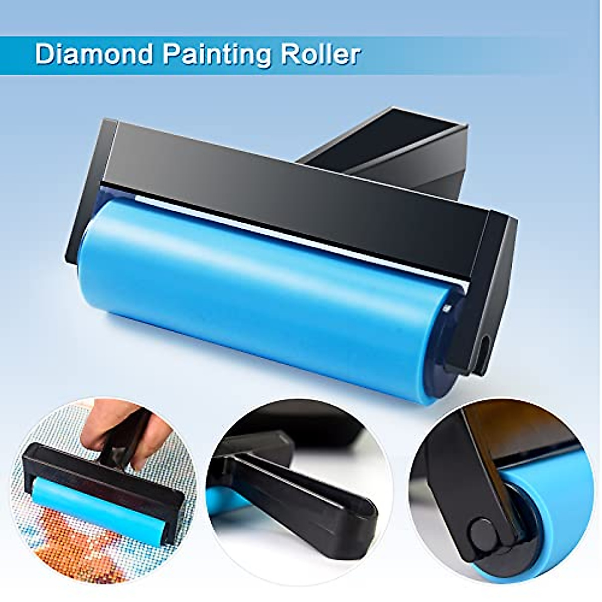 Suptikes Diamond Painting Accessories,Diamond Painting Tools with Cute Blue Roller and Diamond Embroidery Box for DIY Diamond Painting Art