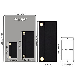 WADORN 3pcs Felt Purse Organizer Inserts for Pochette, Envelope Bag Insert Organizer Flip Wallet Insert Liner DIY Bag Conversion Insert (NO Chain) for Women Clutch UPTOWN Pochette, Black