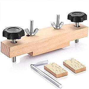 Facmogu Solid Maple Guitar Bridge Clamp, Entry Level Bridge Clamp Acoustic Luthier Tools with Cork Gasket & L-Wrench, Wooden Guitar Bridge Clamp for Classical/Acoustic Guitar Accessory Luthier Tools