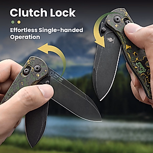 Kizer Drop Bear Pocket Knife, Folding Knife, 2.97" 20CV Steel Blade, Fatcarbon Carbon Fibre Handle, Folding Pocket Knife, EDC knife, Ki3619A1
