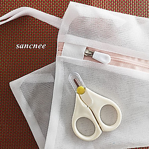 SANCNEE Baby Mittens with String 0-6 Months, Infant No Scratch Gloves Girl Newborn,4 Pairs…