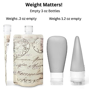 BORSALI Travel Hanging Toiletry Bag for Women with Travel Bottles and TSA Approved Clear Cosmetic, 3-1-1 Liquids Bag, Complete Toiletry Set Includes Portable Mirror, Storage Bag and Gift Box