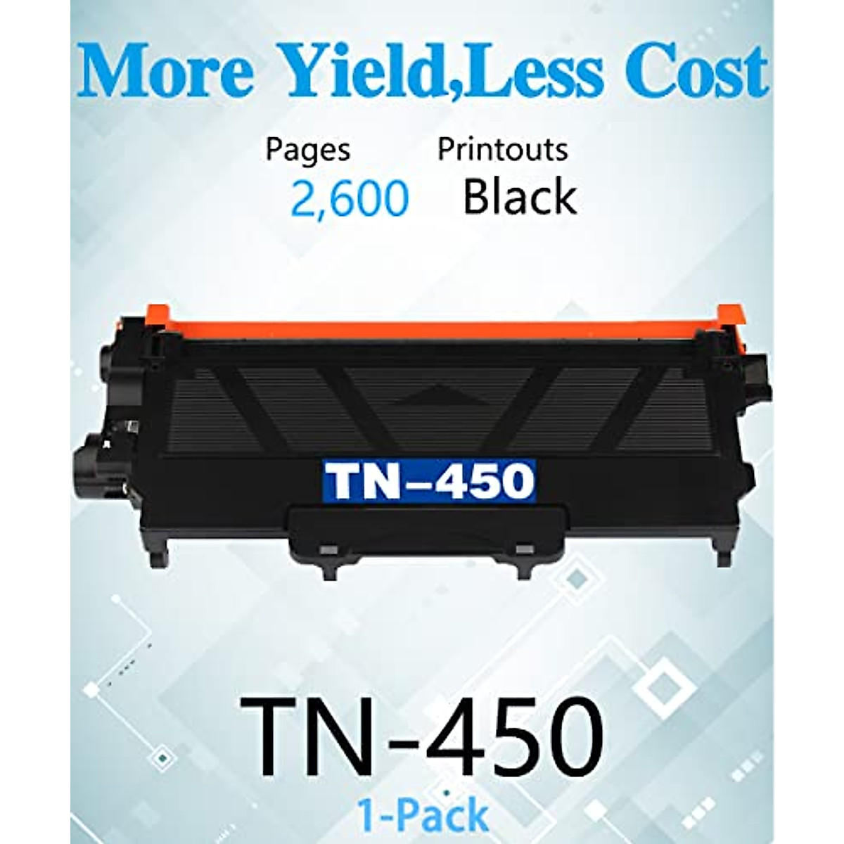 MM MUCH & MORE Compatible Toner Cartridge Replacement for Brother TN-450 TN450 TN420 use with HL-2230 HL-2240 HL-2270DW HL-2280DW MFC-7360N MFC-7860DW DCP-7065DN Printers (Black)