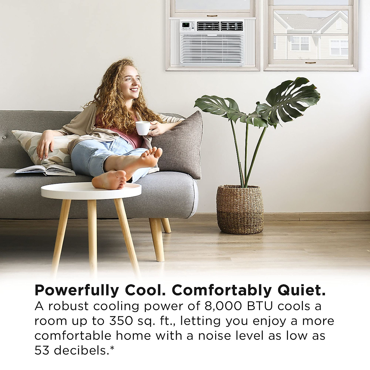TCL 8W9ER1-A Smart App & Voice Control Window Air Conditioner, 8,000 BTU, White