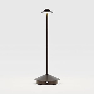 liveMAX Rechargeable Table Lamp,Cordless Table Lamp,Touch Dimmable Wireless Lamp in Aluminium,5000mAh Battery Desk Lamp for Home/Restaurant/Outside Dining/Dinner/Patio(Brown)