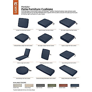 Classic Accessories Montlake Water-Resistant 50 Inch Polyester Papasan Cushion, Heather Indigo, Outdoor Papasan Cushion