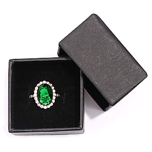 Artilady Cz Emerald Rings for Women - Simulated Emerald Solstice Ring AAAA Cubic Zirconia Open Band Rings, Adjustable for US 5-9 (Emerald Green, Adjustable)