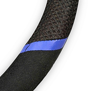 FANMATS unisex adult Embroidered Steering Wheel Cover, Black, 15 Inch Diameter US