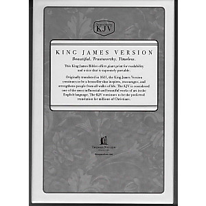 Thomas Nelson KJV Holy Bible, Giant Print Edition, Brown Leathersoft