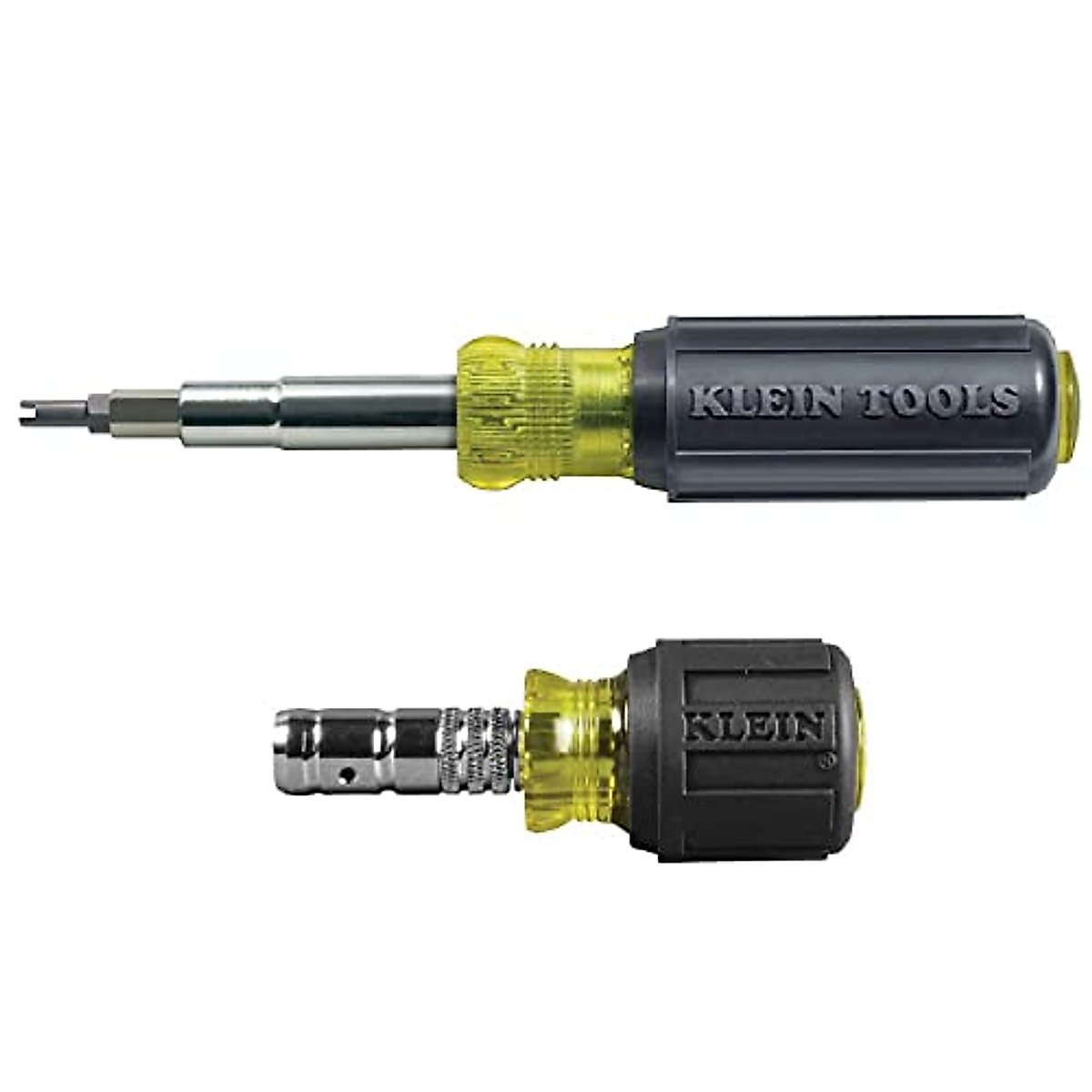 Klein Tools 80065 Schrader Driver Kit with Multi-Bit 11-in-1 Screwdriver / Nut Driver and 2-in-1 Nut Driver, Hex Head Slide Drive, 2-Piece