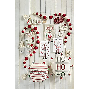 Mud Pie Christmas Dangle Gnome Tea Towel, Gnomies, 21" x 14"