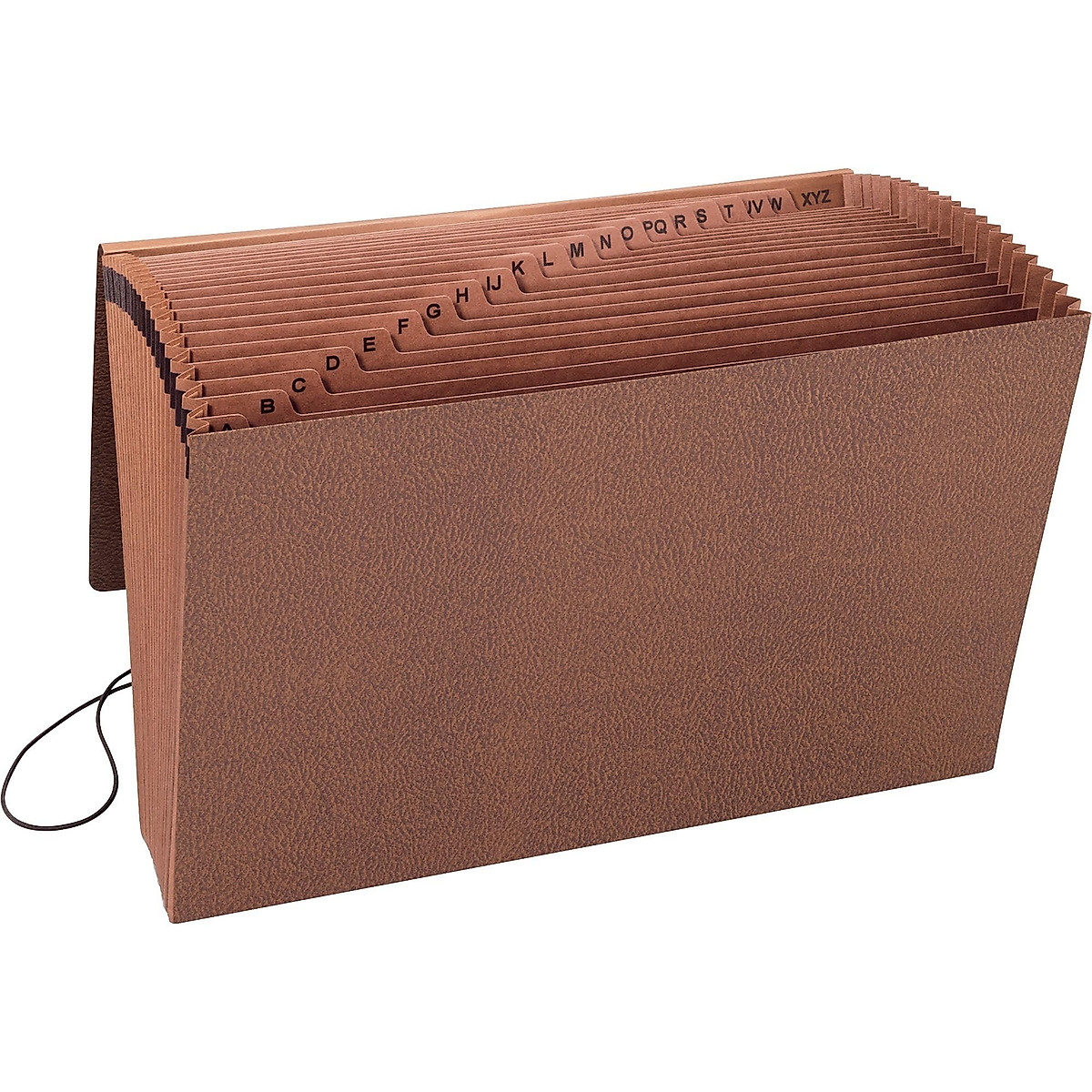 Smead TUFF Expanding File, 21 Pockets, Alphabetic (A-Z), Flap and Cord Closure, Legal Size, Redrope (70320), Pack of 1