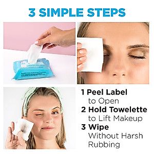 Garnier Micellar Facial Cleanser & Makeup Remover Wipes for Waterproof Makeup 25 Count (Packaging May Vary)