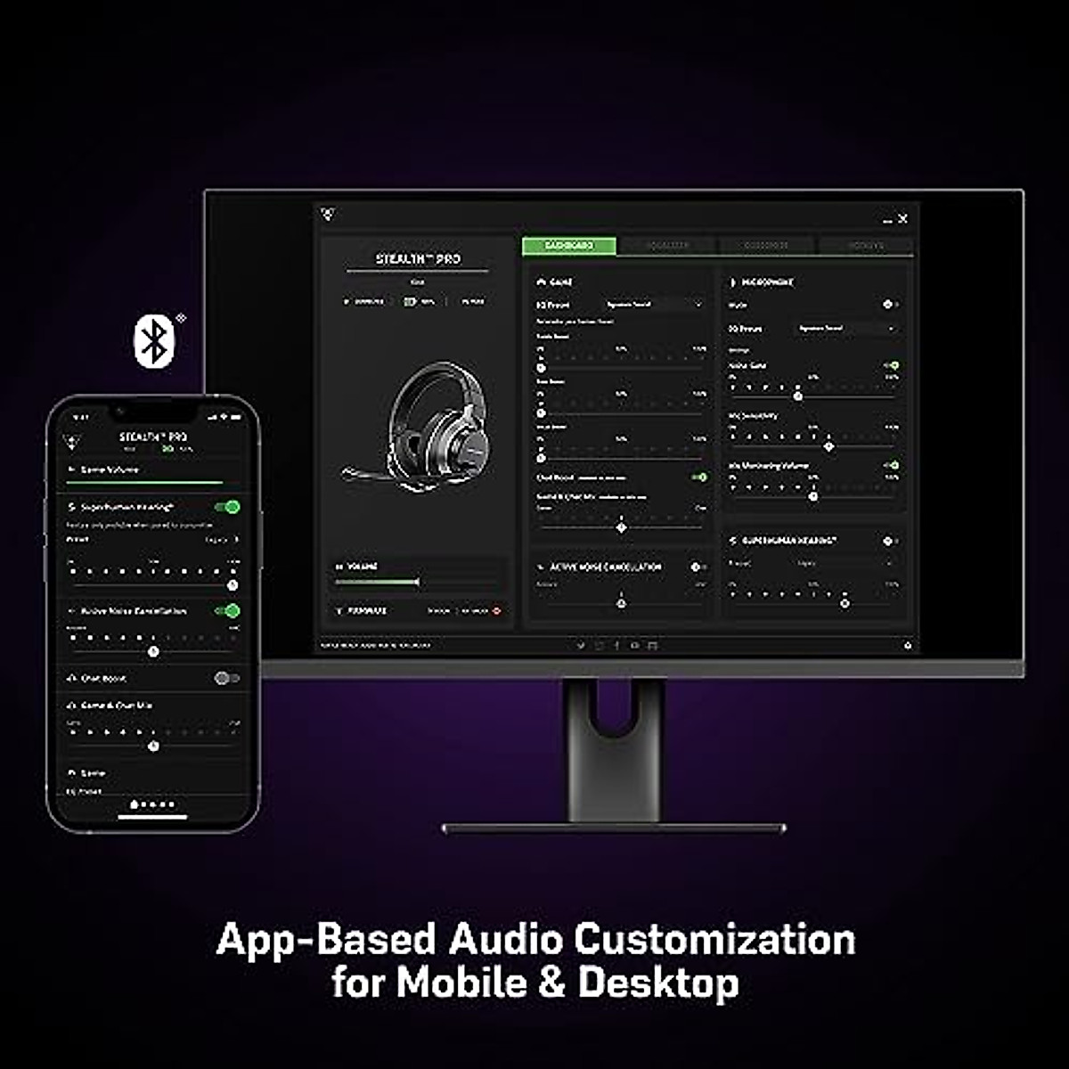 Turtle Beach Stealth Pro Multiplatform Wireless Noise-Cancelling Gaming Headset for Xbox Series X|S, Xbox One, PS5, PS4, PC, Mac, Mobile – Swappable Batteries – Black