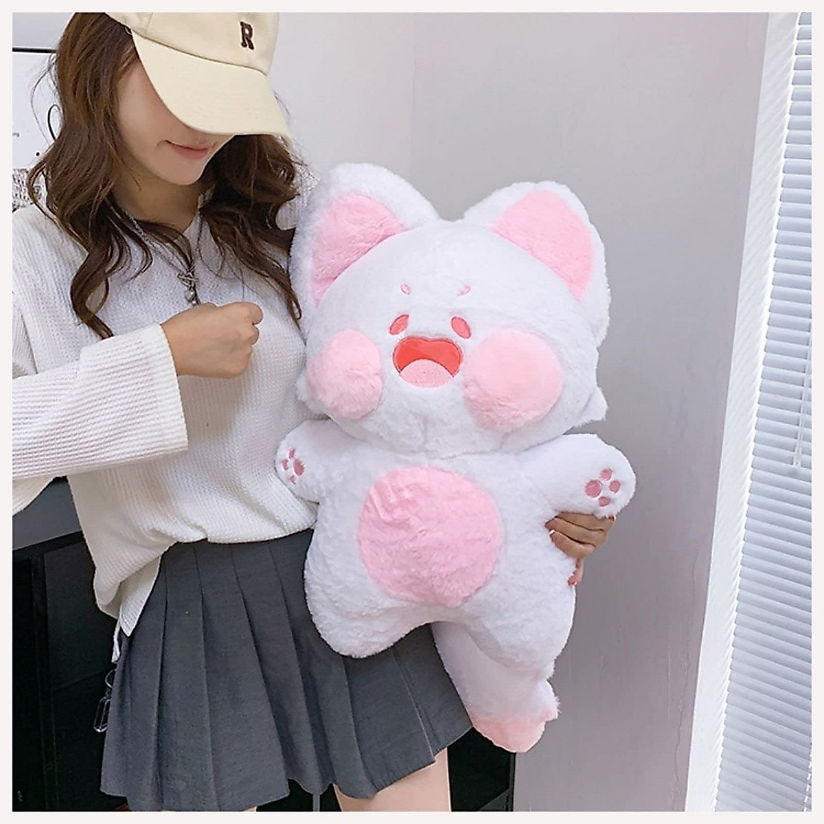 Alwoligag Cat Plush Kawaii Toy,Cat Stuffed Animals,Pillow Cat Soft Pillow, Cute Cat Plushies Gift for Girlfriend and Kids(12 inch)