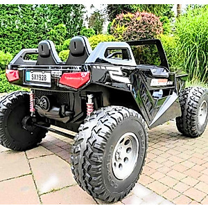 4X4 Upgraded Kids Ride on car 24v XXL Ride On UTV Buggy Quad SIDEBYSIDE RZR with 2 Adjustable Leather Seats Rubber Tires TV Touch Screen Parent Remote Control 2-11mph 3 speed new 2024 model hold 265lb