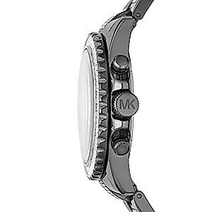Michael Kors Women's Everest Quartz Watch with Stainless Steel Strap, Gunmetal, 22 (Model: MK6974)