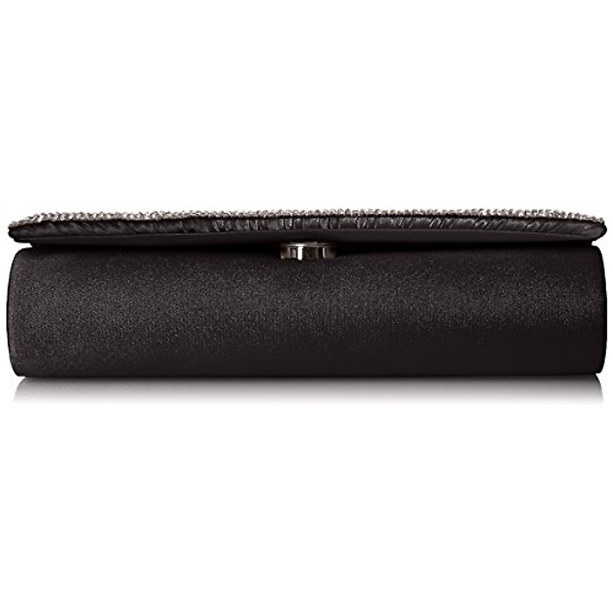 Jessica McClintock womens Chloe Satin Clutch Evening Handbag, Black, One Size US