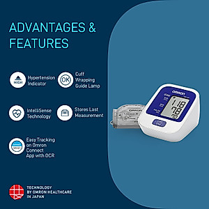 Omron Hem 7124 Fully Automatic Digital Blood Pressure Monitor with Intellisense Technology Most Accurate Measurement