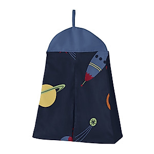 Sweet Jojo Designs Space Galaxy Rocket Ship, Planet, Galactic 11 Piece Baby Boy or Girl Bedding Crib Set