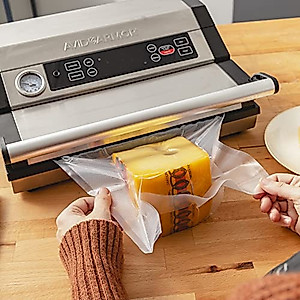 Avid Armor Vacuum Sealer Bags Rolls - 4 Pack 11"x 25' (2 Rolls) and 8"x 25' (1 Roll) & Bonus 8" x25' Black/Clear Roll Compatible with Foodsaver Food Sealer Machines BPA Free Sous Vide 100 Feet Total