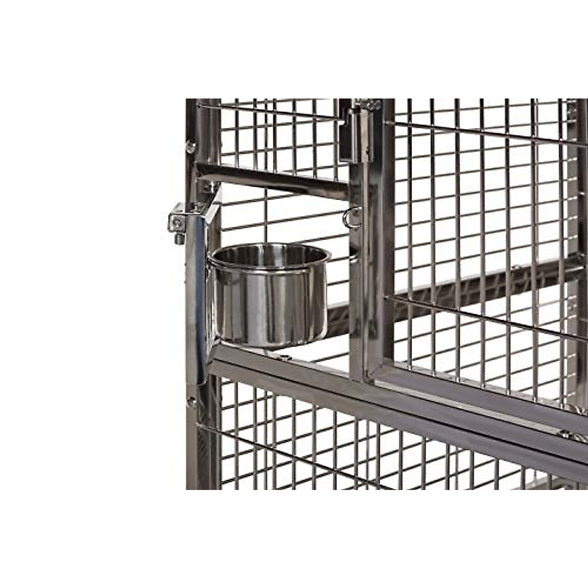 Prevue Pet Products Large Stainless Steel Play Top Bird Cage, Rust Resistant Metal Cage for Birds with Rooftop Ladder and Playtop