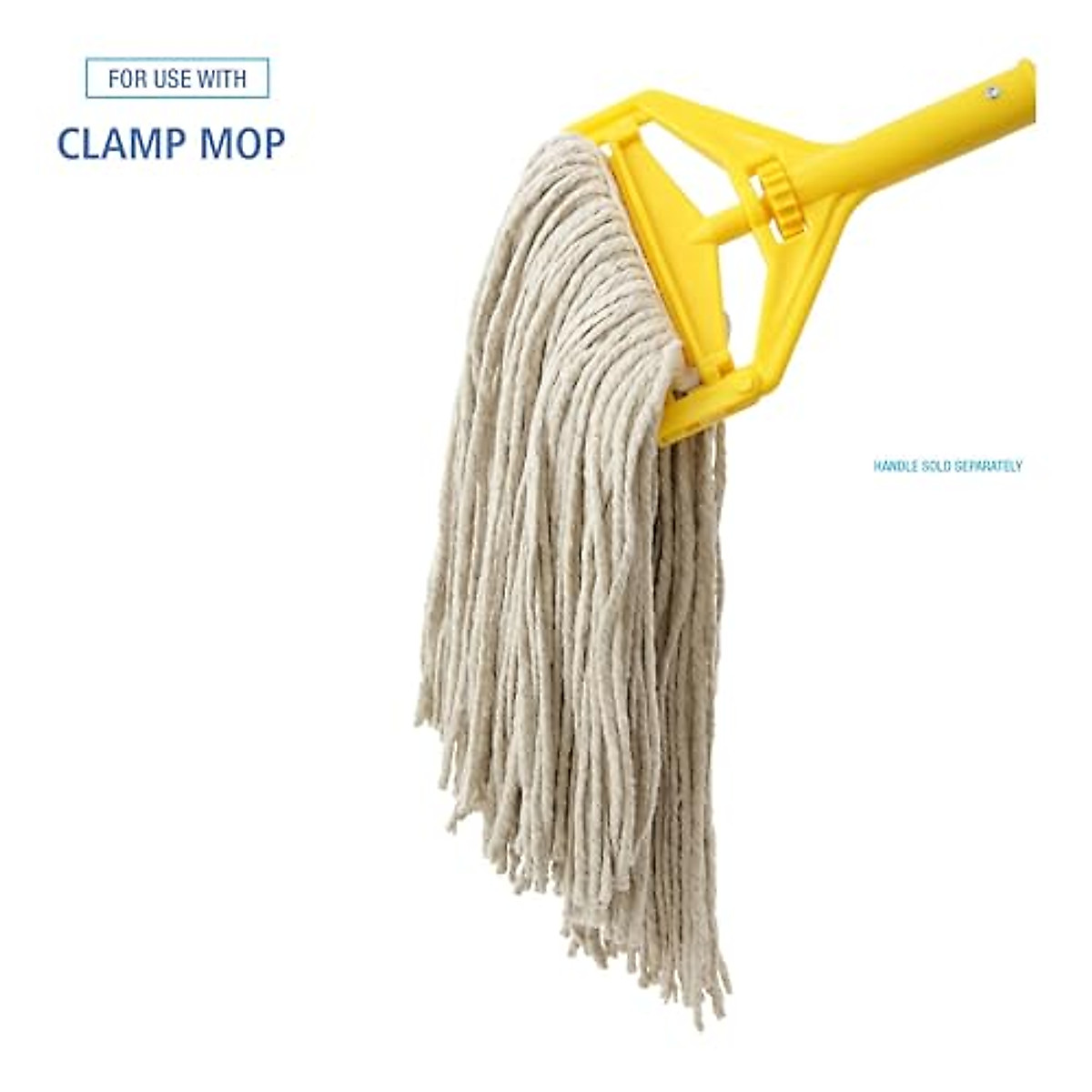 Boardwalk BWK216CCT 16 oz. Cotton Premium Cut-End Wet Mop Heads - White (12/Carton)