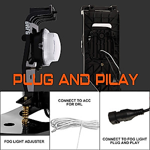 LED Fog Light with Daytime Running Lights - Fog Light Assembly for Ford F250 F350 F450 F550 Super Duty 2005 2006 2007 Driving Fog Lamps Plug & Play 2pcs