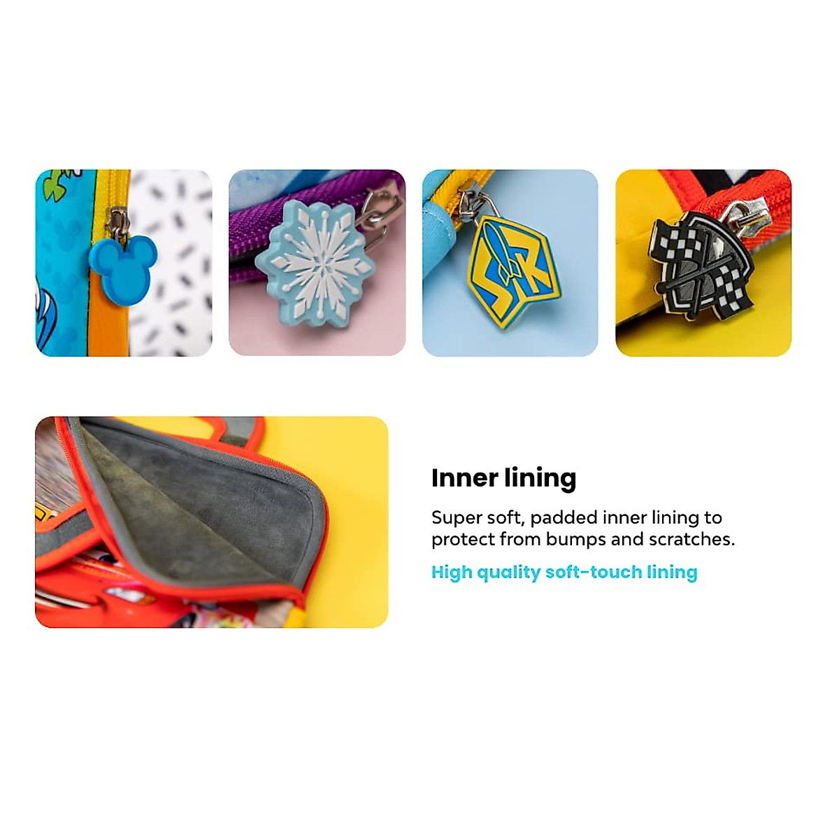 Pebble Gear Disney Mickey Kids Laptop Carry Bag - Universal - Fits 7 Inch Tablets - for Travel and Holidays - Storage for Toys, Headphones, Tablets - Storage Pocket (Mickey Always and Forever)