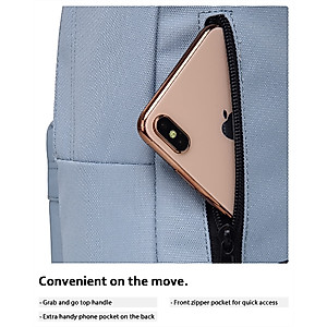 HotStyle SIMPLAY+ Classic Mini Backpack Small Travel Bag, Plain, Light Grey