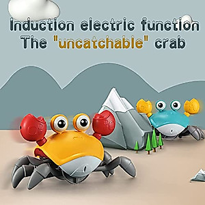 Crawling Crab Baby Toys Infant - Tummy Time Toy Gifts for 3 4 5 6 7 8 9 10 11 12 Baby Boy Girl with Learning Crawl System Music for 0-6 6-12 12-18 36 Months Walking Toddler Toy Birthday Gift (Green)