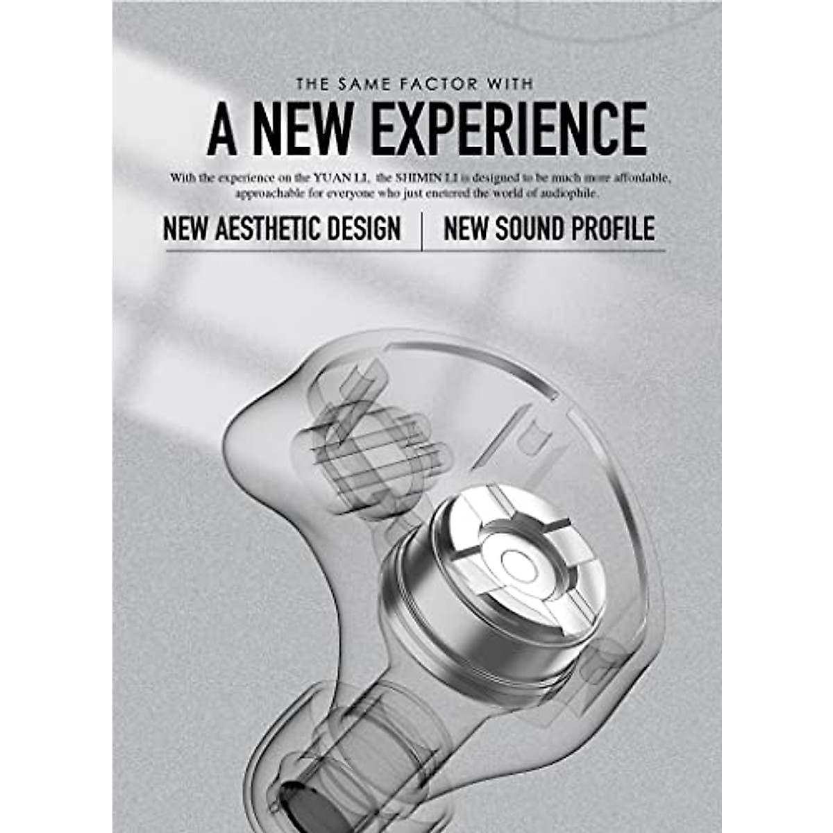 Kinboofi TANGZU SHIMIN LI in Ear Monitor, N52 Magnet Dual Cavity Design Dynamic Driver HiFi IEM,Sport Noise Isolation Wried Headphone with Detachaable 2pin Cable for Audiophile Musician (Gold)