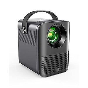 Portable Projector Native 1080p 4K Supported, 2.4G/5G WiFi Projector, 9000Lumens, 4D Keystone Correction, Zoom, 120" Big Screen Home Theater Projector Compatible with HDMI, USB, TV Stick