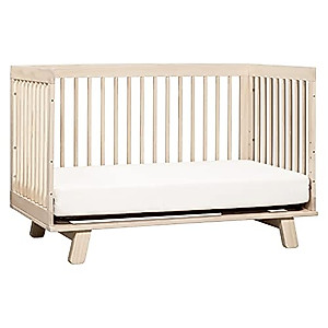 Babyletto Hudson 3-in-1 Convertible Crib with Toddler Bed Conversion Kit in Washed Natural, Greenguard Gold Certified