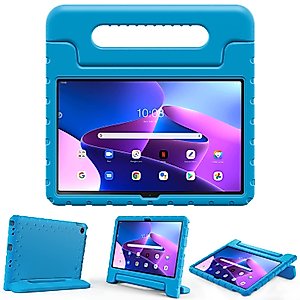 ProCase Kids Case for Lenovo Tab M10 Plus 3rd Gen 10.6 Inch 2022, Shockproof Lightweight Portable with Handle Baby Friendly Case for Tab M10 Plus 10.6" 2022 TB-125F/128F –Blue