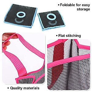 RUIBAOCHEN Plastic Bag Holder，Hanging Folding Mesh Garbage Bag ， Transparent Grocery Bag Dispenser for Kitchen Travelling Supplies Size S