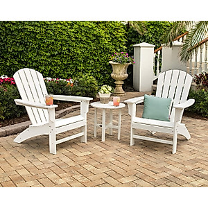 Trex Outdoor Furniture Yacht Club 3-Piece Adirondack Chair Set with Side Table