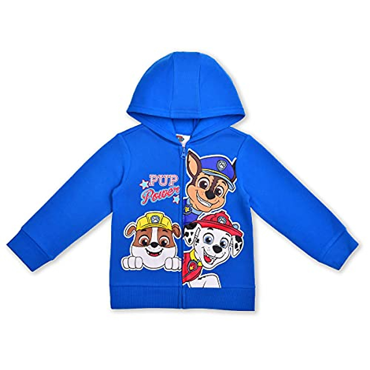 Nickelodeon Paw Patrol Boys T-Shirt, Zip Up Hoodie and Jogger Set for Toddler and Little Kids – Blue/Black/Red