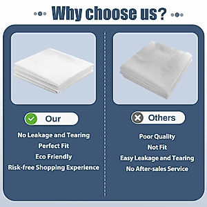 Upgraded 15-inch Heavy Duty Trash Compactor Bags, Compatible with Kenmore Compactor, Fits Kenmore and Other 15-inch Rectangular Drawer Compactors, pack of 60 Bags, White Plastic Trash Compactor Bags