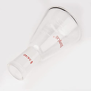 StonyLab Glass 24/40 Erlenmeyer Flask, Borosilicate Glass Heavy Wall Flask with 24/40 Standard Taper Outer Joint, 100ml