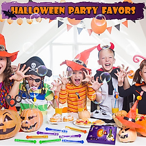 Kannove Halloween Mini Pumpkin Bubble Wands Toys Gifts for Kids 20 Pack,Small Halloween Basket Goodie Bag Stuffer Fillers Party Favors Prizes for Toddlers,Halloween Trick or Treat Toys for Boys Girls