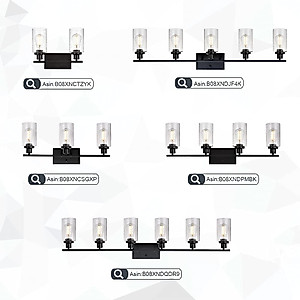 WINSHEN Cylinder Seeded Glass Lamp Shades, Bubble Glass Replacement Lampshades