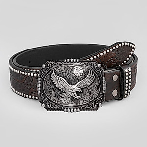 Absbolo Eagle Belt Buckle for Men Women Cowboy Rodeo Large Western Belt Buckle for Cowboys Cowgirls