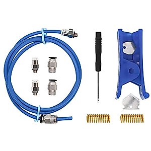 Capricorn Upgrade Bowden PTFE Tubing XS Series 1 Meter for 1.75mm Filament with Teflon Tube Cutter& 3X PC4-M6 3X PC4-M10 Pneumatic Fittings for Creality Ender 3/Pro 5 CR-10/10S 3D Printer