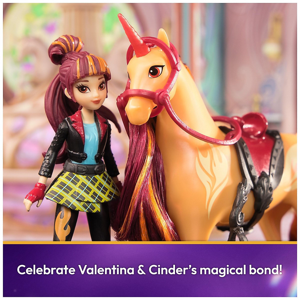 Unicorn Academy, Valentina & Cinder with 2 Accessories & Hair Tool, Dolls & Unicorn Toys for Girls Ages 4 and up