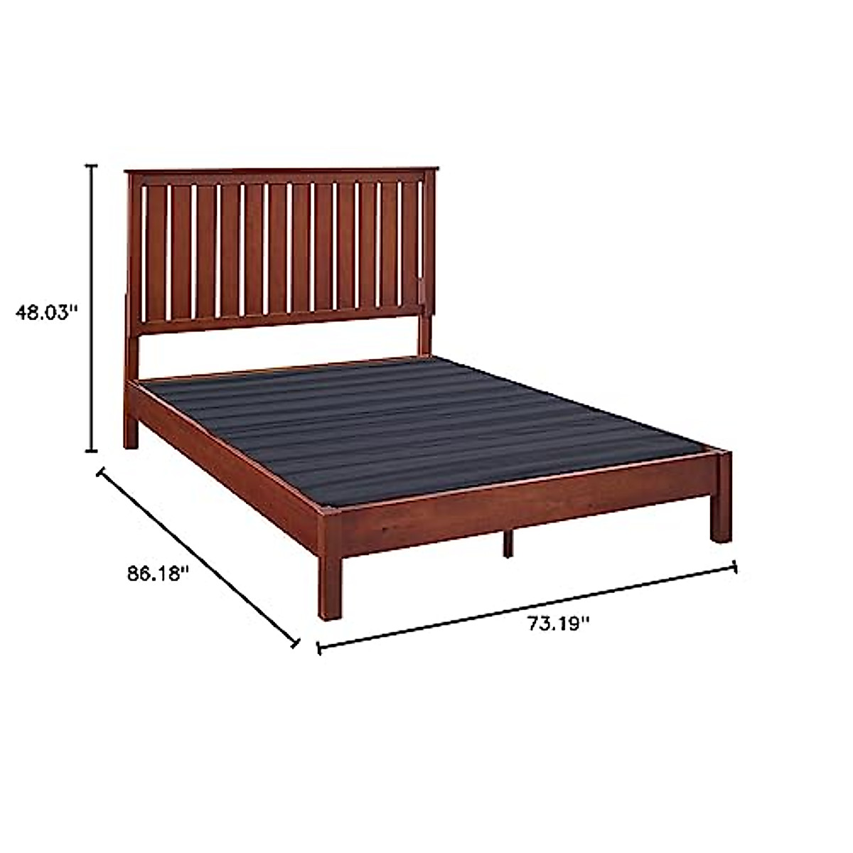 Decoro Walnut Color Wood Bed, Cal King