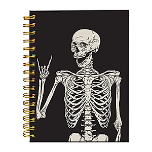 iampanda Spiral Journal Notebook,Strong Twin-Wire Binding with Premium Paper for Girl Women,Cool Funny 60 Sheets A5 College Ruled Notebook/Journal,Perfect for School Office Home Gifts,Skull Human Skeleton