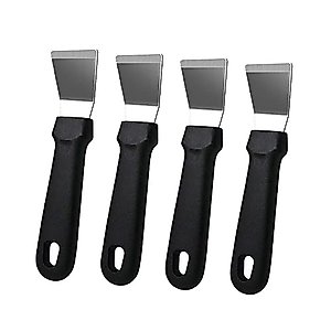 PRETYZOOM 4pcs Cleaning Blade Tools Razor Floor Scraper Tile Floor Scrapers Glue Tile Adhesive Removal Paint Squeegee Jar Opener Tool Floor Tile Cleaning Scraper Cement Stainless Steel Black