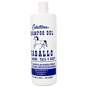 Cabellina Shampoo Del Caballo, with Horsetail Plant Extract, Provides Volume and Shine to your hair, 32 FL Oz, Bottle